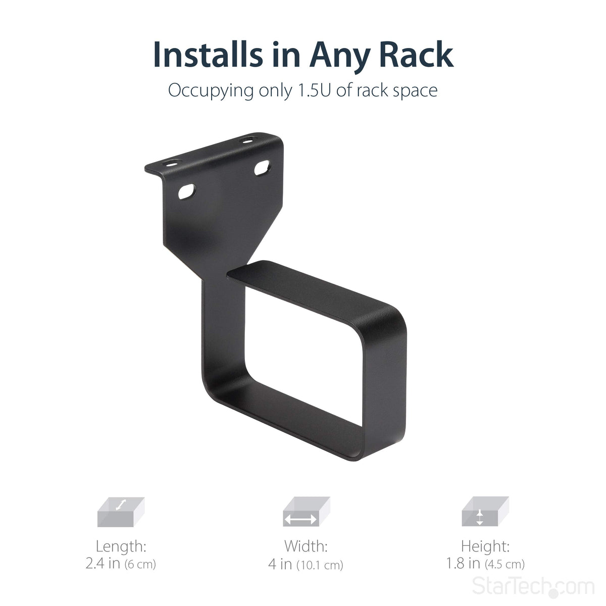 Startech.Com 2.4 X 3.9In Vertical Cable Management D Ring 1.5U Metal D ...
