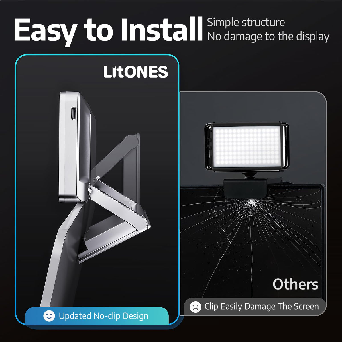 1Set Litones Zoom Meeting Light For Computer, 30 Light Modes, Portable ...