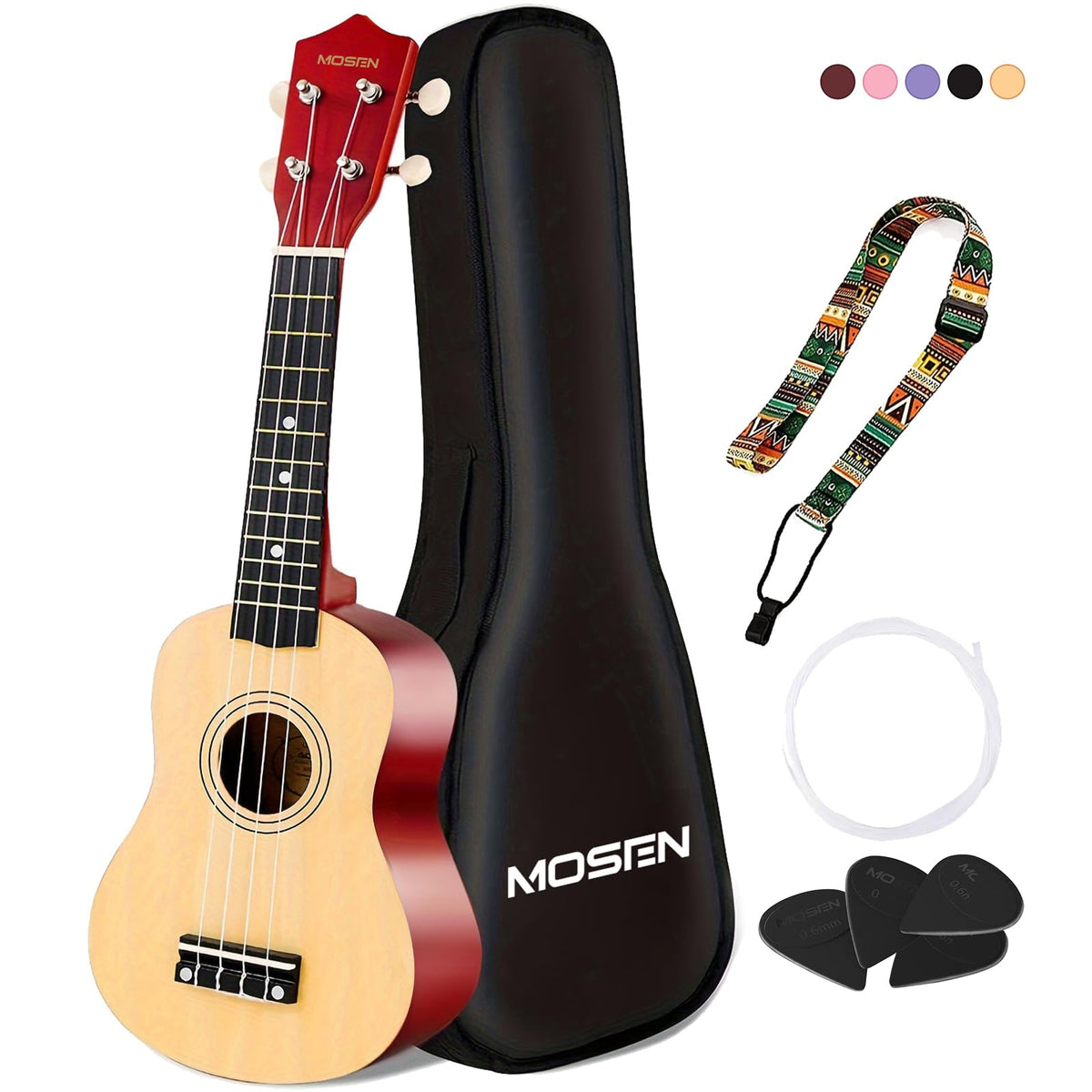 MOSEN Ukulele for Beginners 21 Inch All in One Kit Beginner Profession ...