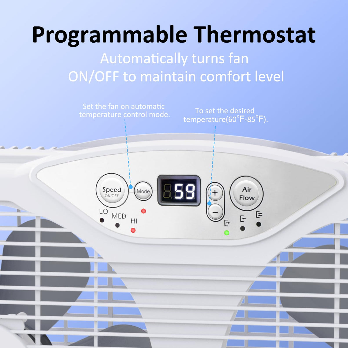 Shinic Twin Window Fan With Remote, 9 Inch Blades Reversible Airflow ...
