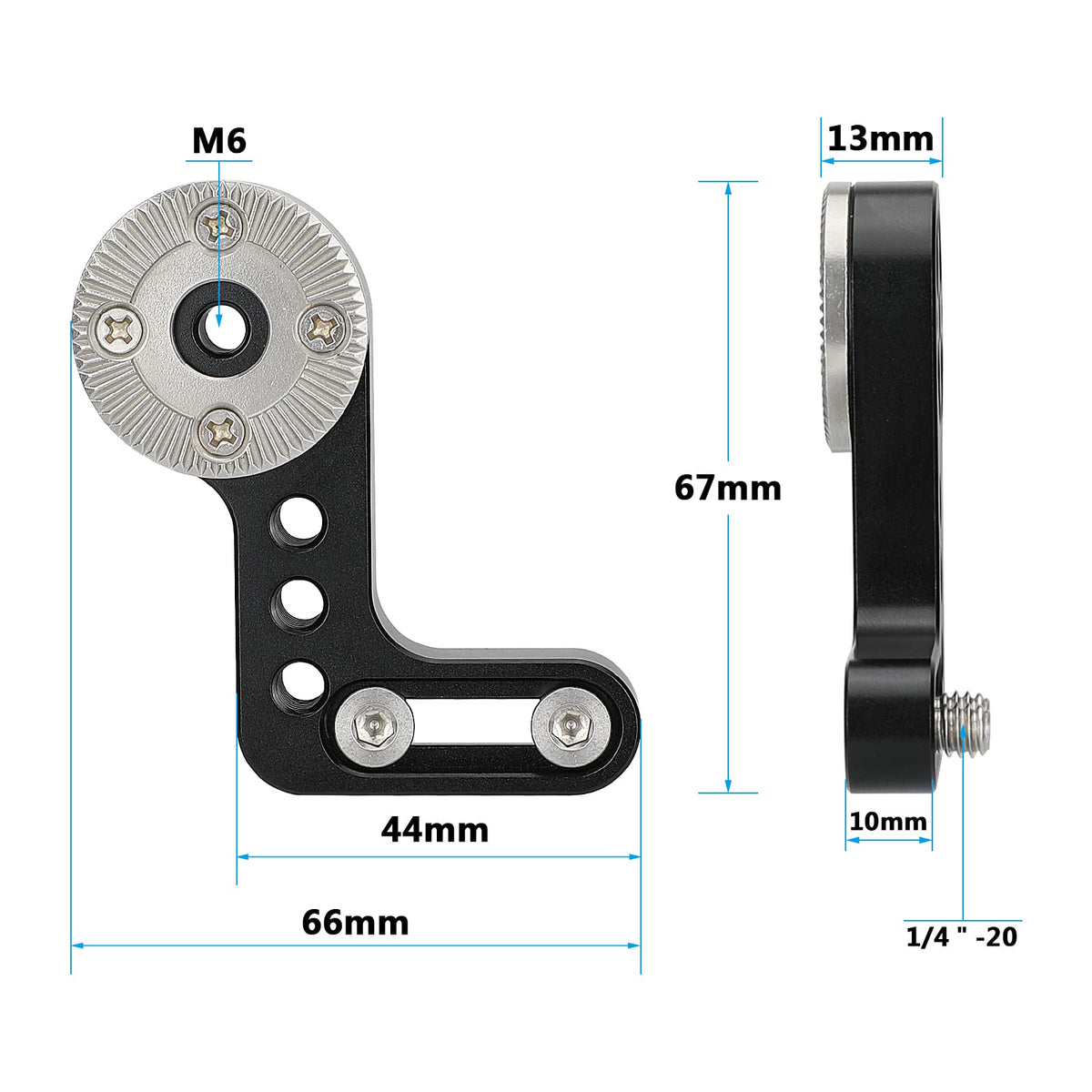 Camvate L Type Rosette Extension Mount M6 Thread Hole Connector With 1/ ...