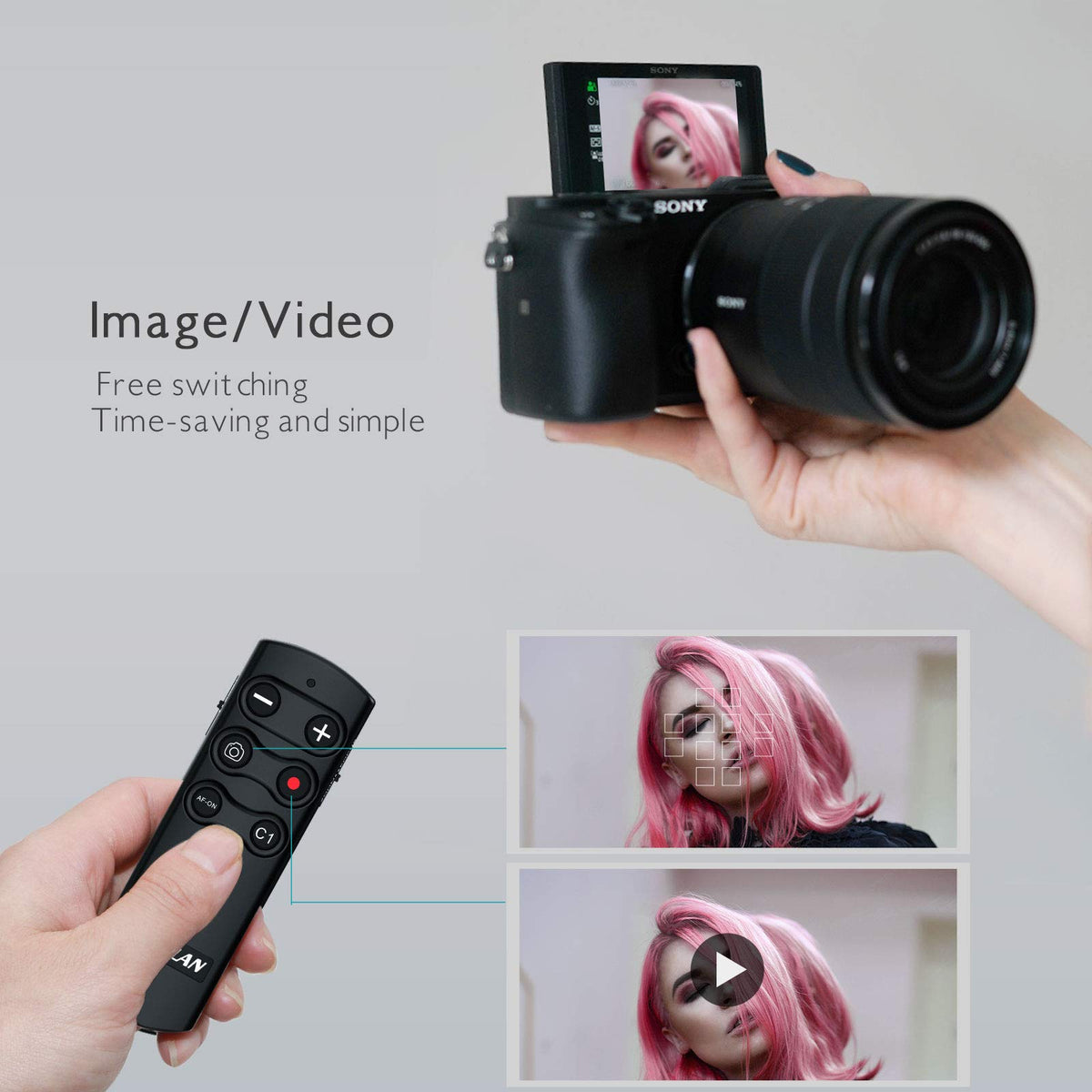 Aodelan Camera Remote Wireless Shutter Release Take Photos And Videos ...