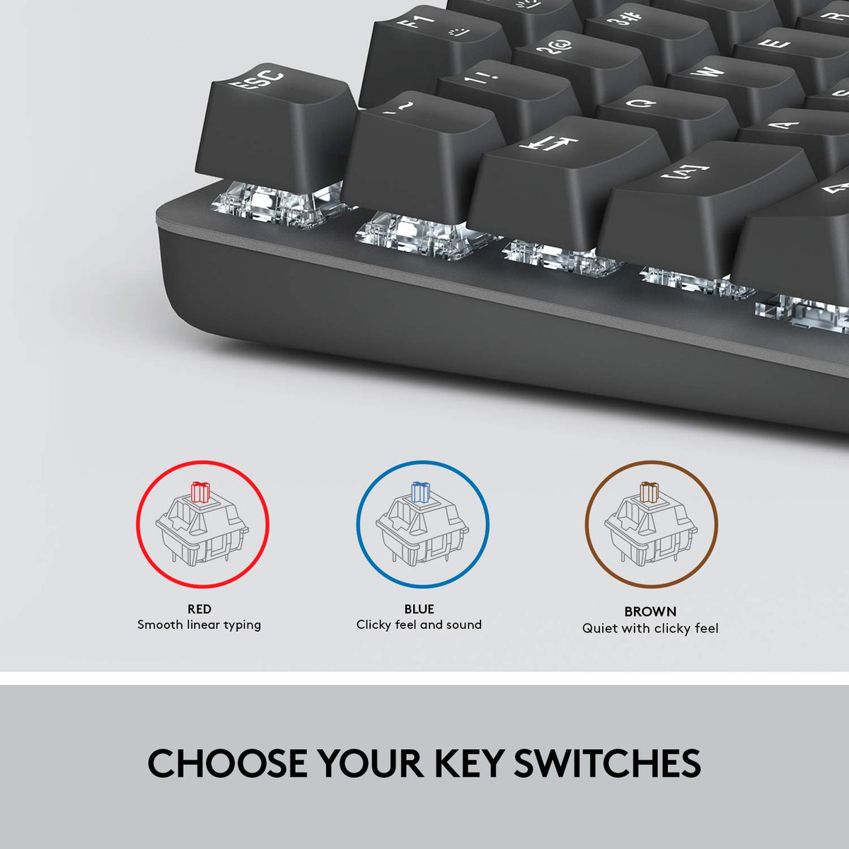 Logitech K845 Mechanical Illuminated Keyboard, Strong Adjustable Tilt ...