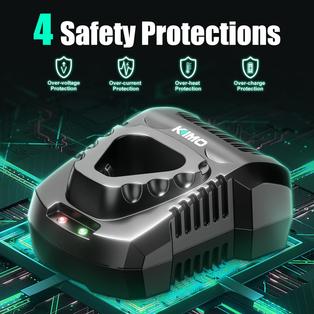 Kimo 12V Battery Charger For Kimo 12 Volt Cordless Power Tools Lithium ...