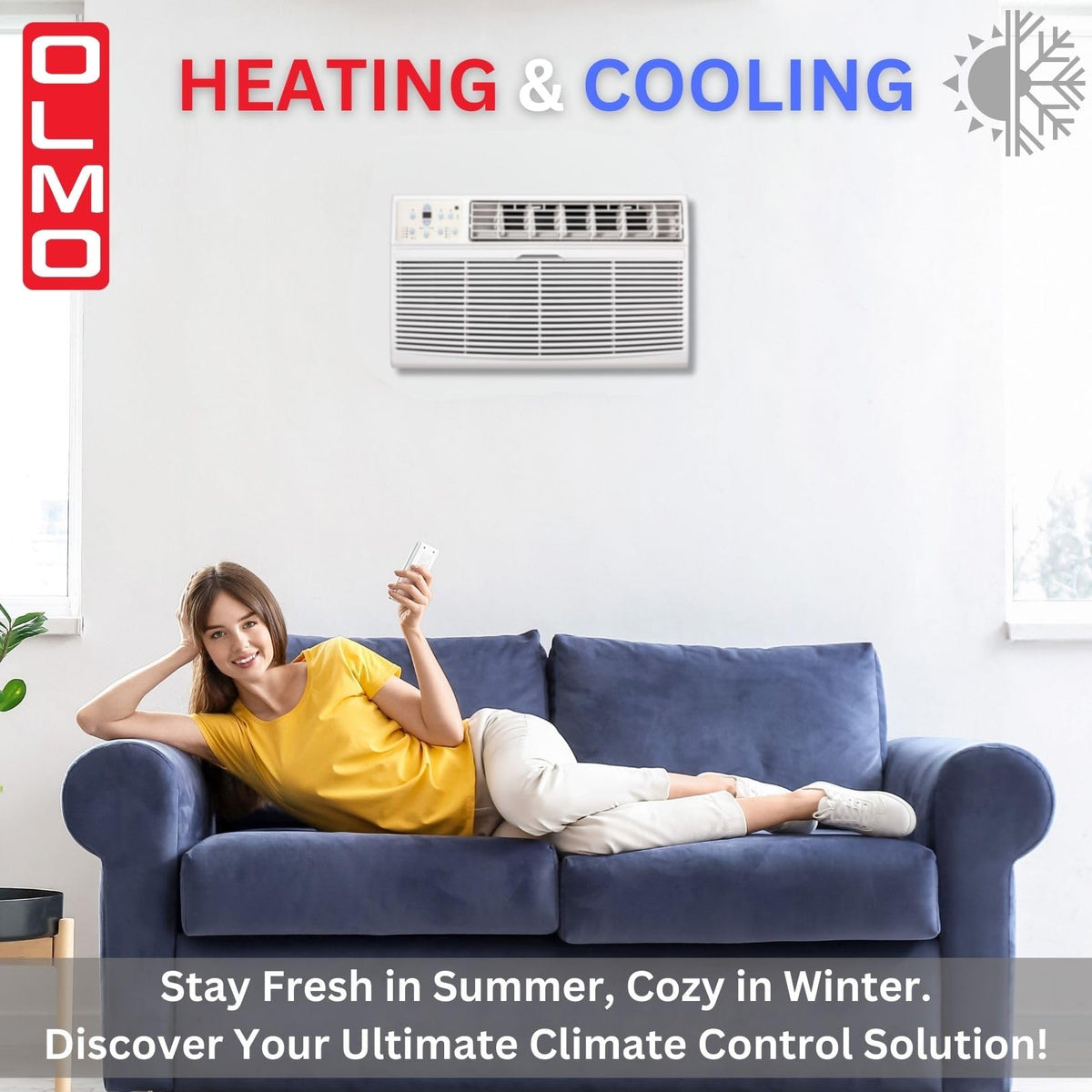 OLMO 8,000 btu 115V Through-the-Wall Air Conditioner with Remote ...