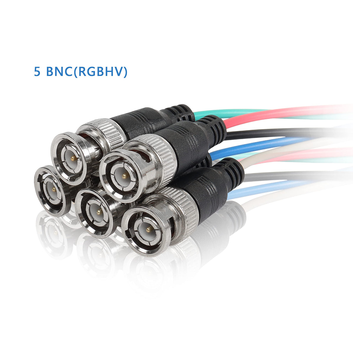 Meiriyfa Vga To Bnc Adapter Cable, Hd15 Vga To 5 Bnc Rgbhv Male Coaxia ...