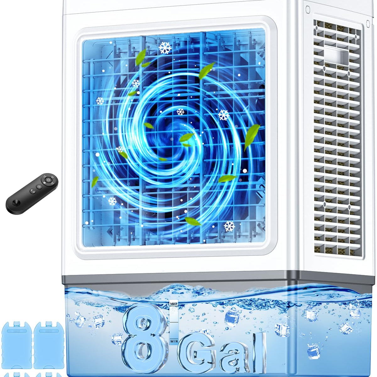 FANCOLE 2100 CFM Windowless Air Conditioner, 700 Sq.ft, Light White, M ...