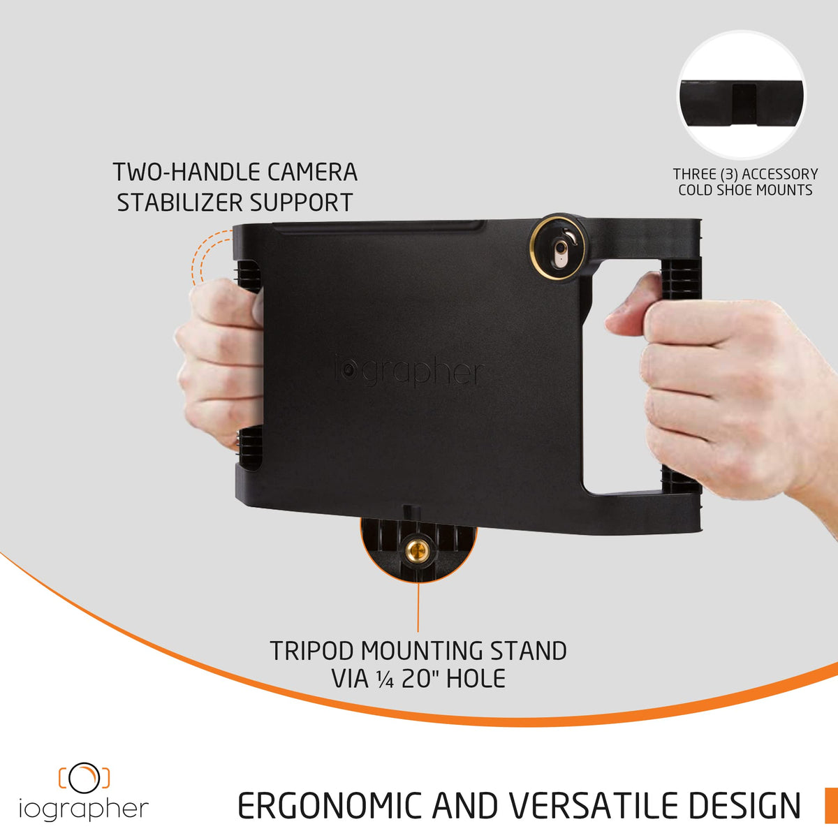 Iographer Case With Handles Tripod And Lens Adapter Ipad Stabilizer For ...