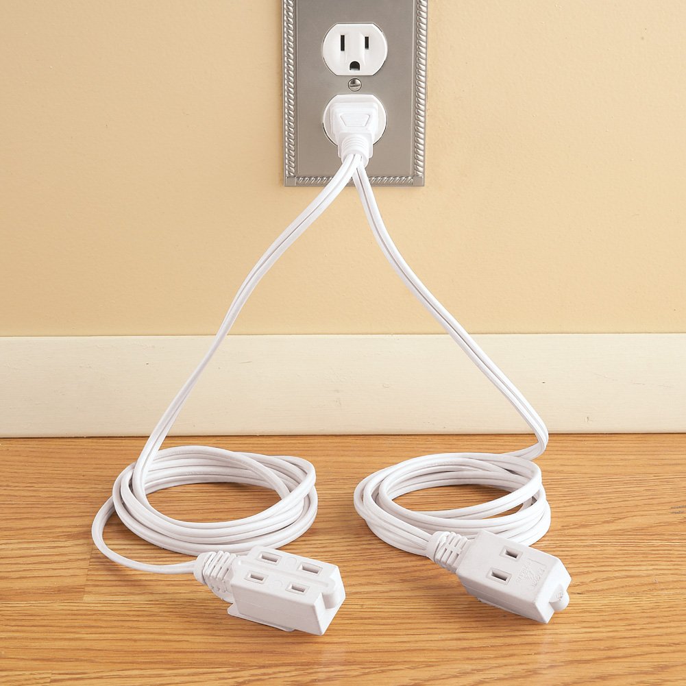 Collections Etc Double Ended Extension Cord, White – Electroeshop
