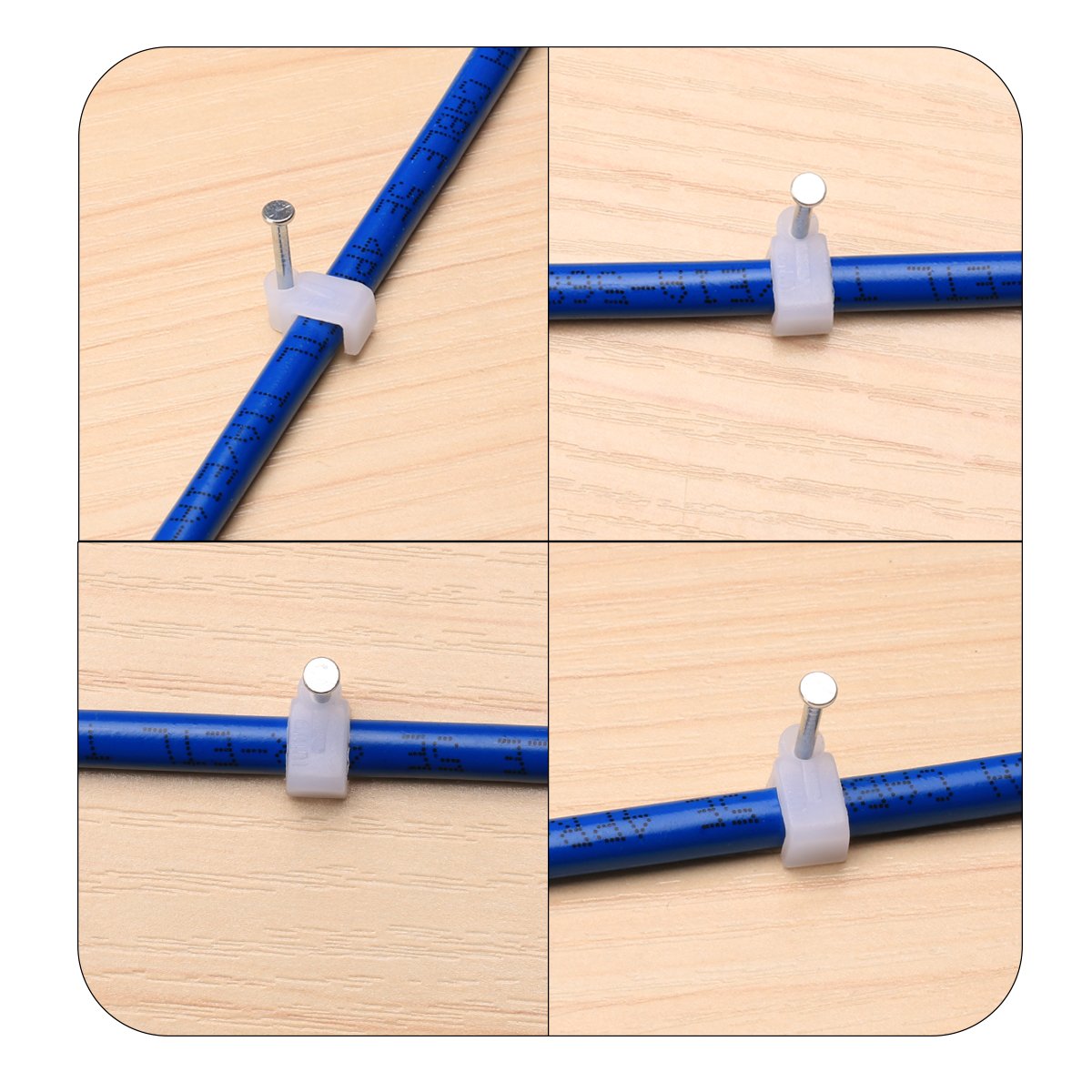 Ethernet Cable Clips Jadaol 200 Pieces For Cat 6 Flat Cables White 7.5 ...