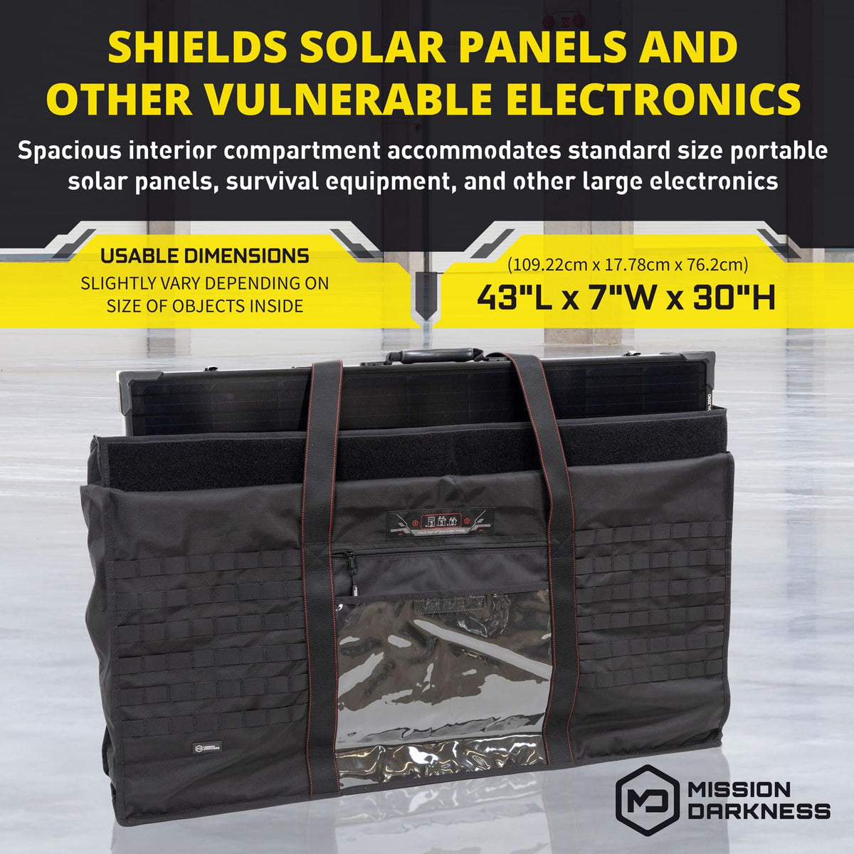 Mission Darkness Eclipse Faraday Bag For Solar Panels & Extra Large El ...