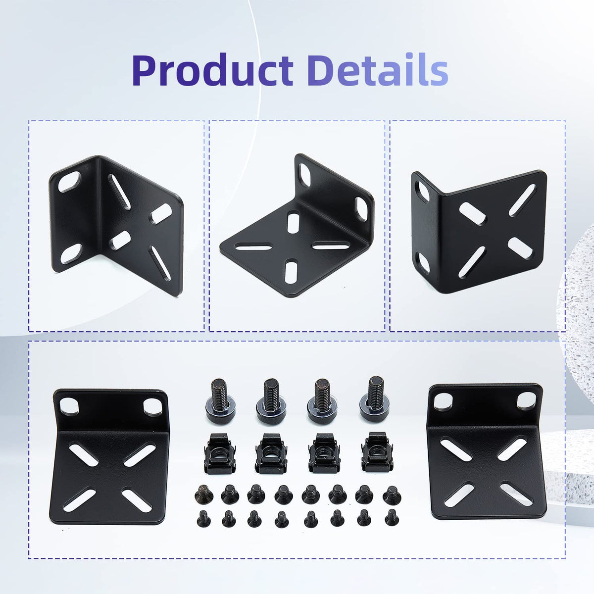 PhyinLan Rack Mount Kit for 17.3 inch Switches, Adjustable Rack Ears ...