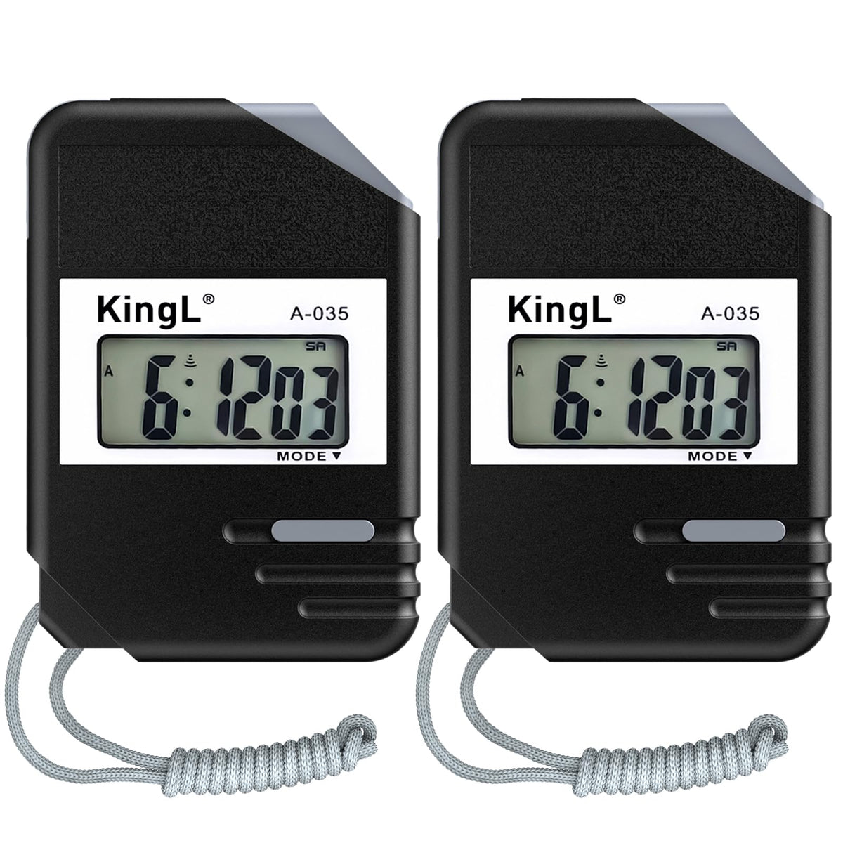 2 Pack Digital Stopwatch Timer with Large Display,Lap Split Mode, Wate ...