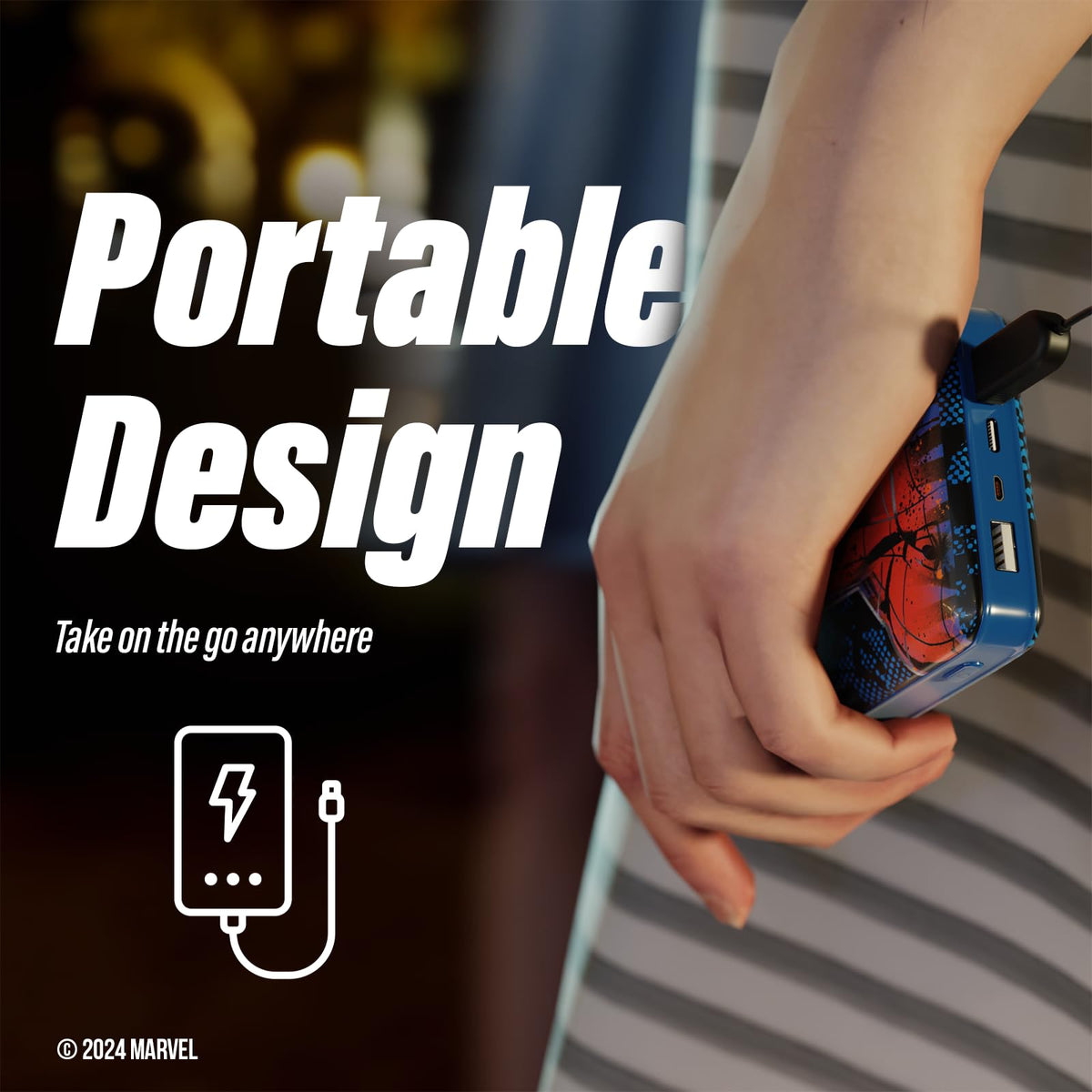 Marvel Spider-Man 10,000 MAH Power Bank- Portable Phone Charger Battery ...