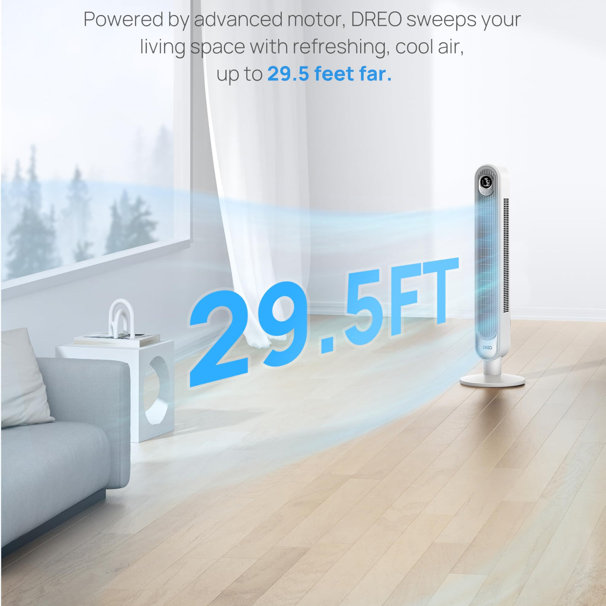 Dreo Tower Fan 42 Inch, Cruiser Pro T1 Quiet Oscillating Bladeless Fan ...