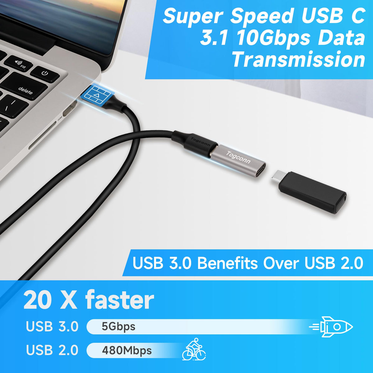 Togconn Usb C Coupler 4 Pack, Usb C Female To Female Connector, Usb Ty ...