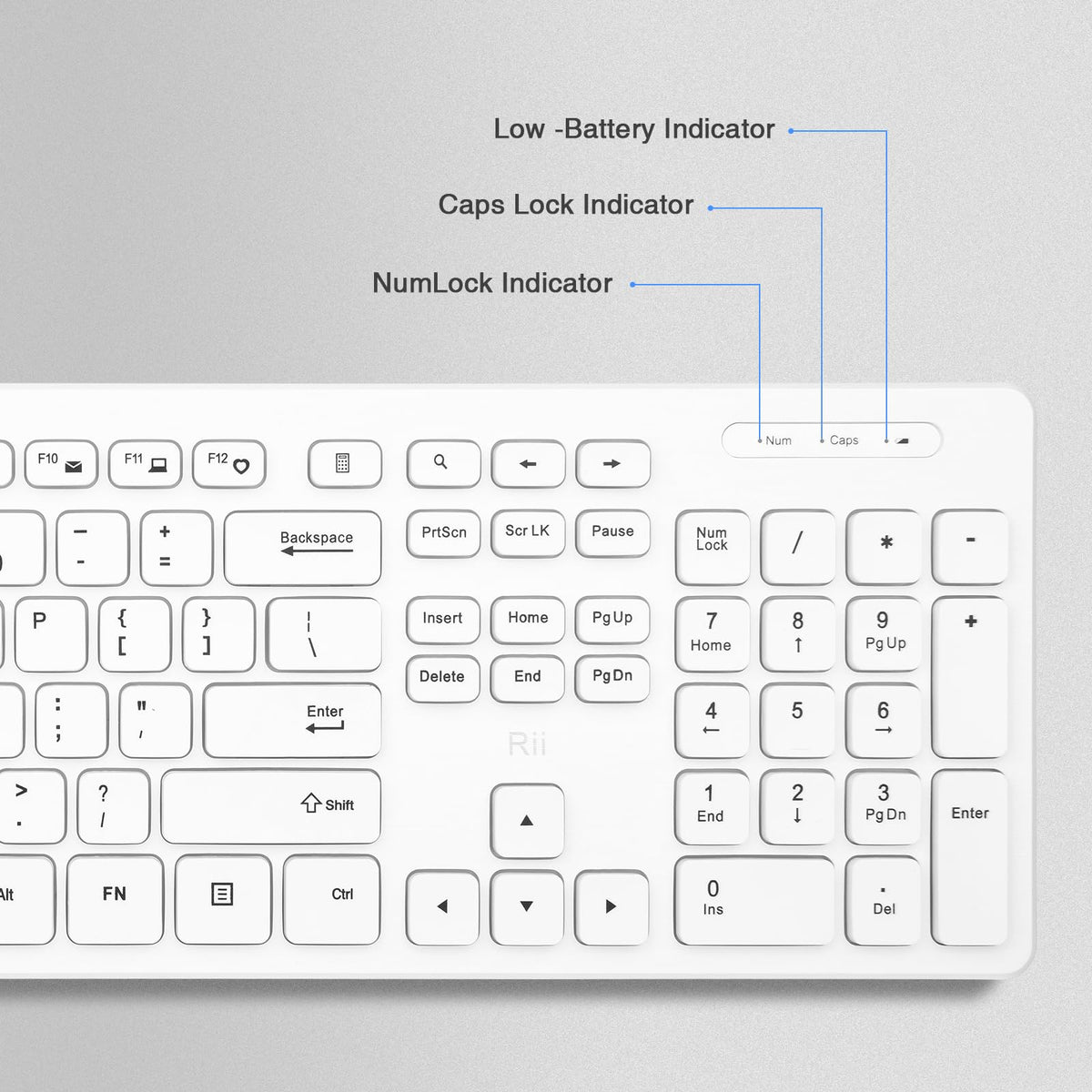 Wireless Keyboard and Mouse Combo - Rii Standard Office PC Keyboard and ...