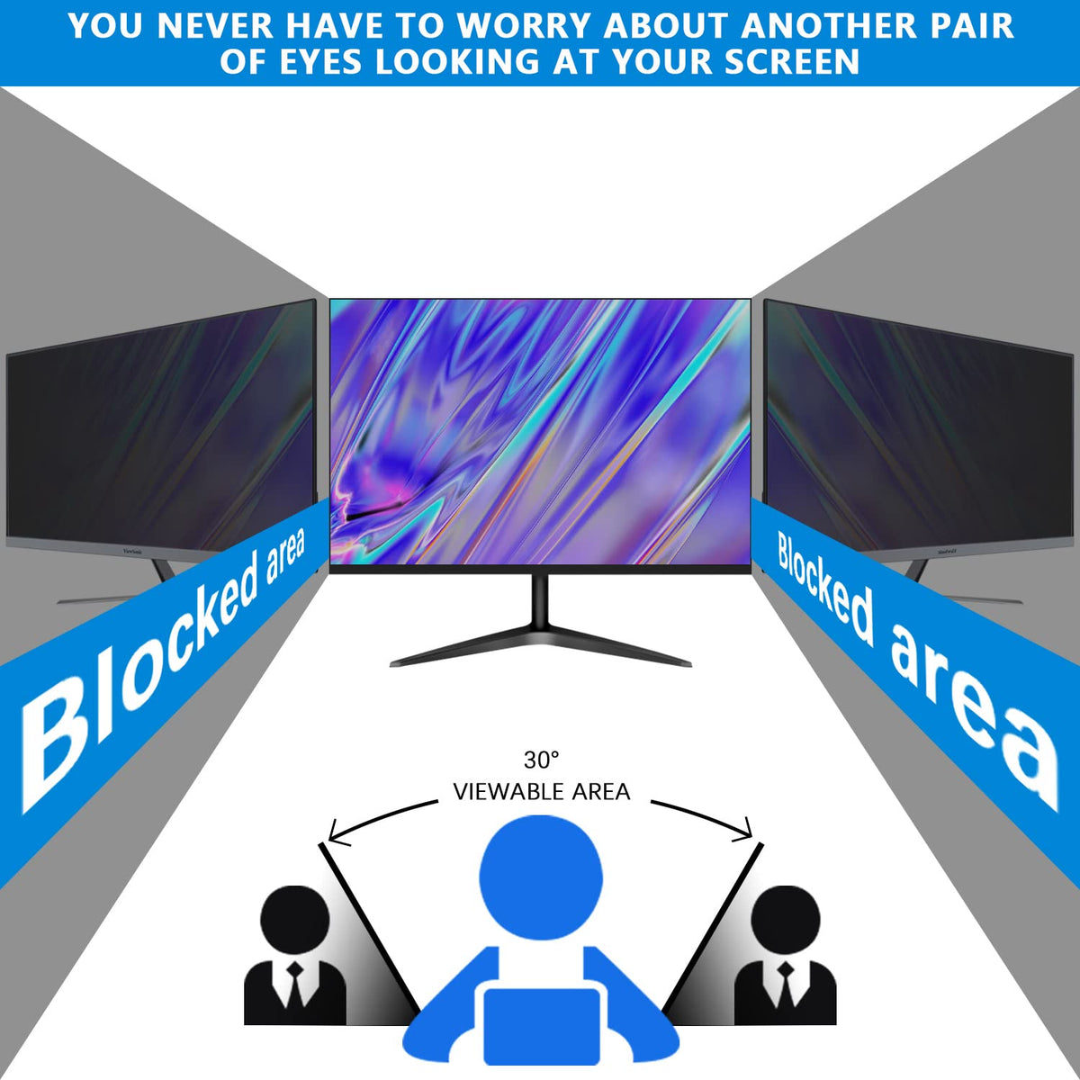 Computer Privacy Screen 22 Inch, Removable 16:10 Aspect Ratio Widescre ...
