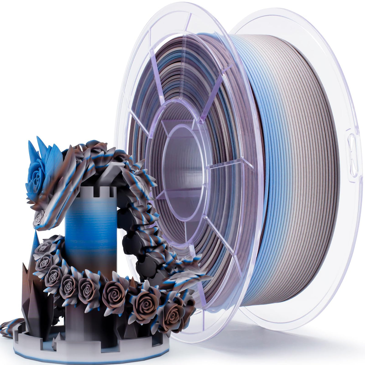 ZIRO Color Change Filament, Matte Gradient Rainbow 3D Printer Filament ...
