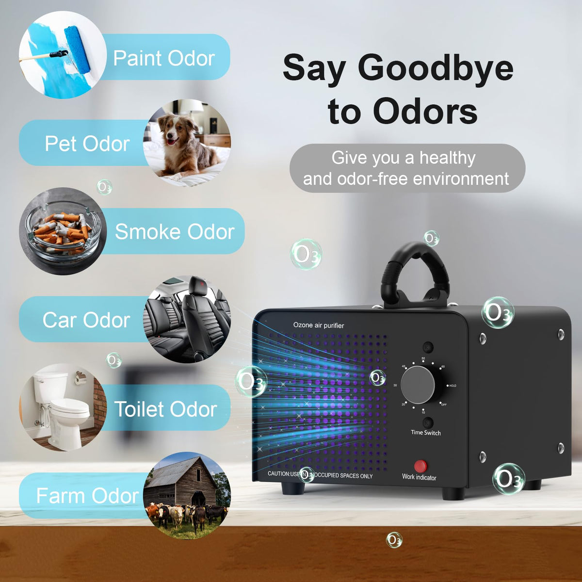 Prograce Ozone Machine Odor Removal Ozone Generator 60,000Mg/H Ozone ...