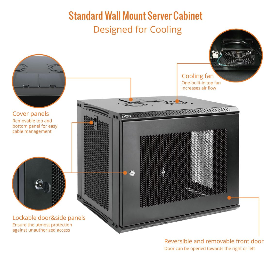 Tecmojo 9U Wall Mount Rack Network Cabinet For 19'' It Equipment,With ...