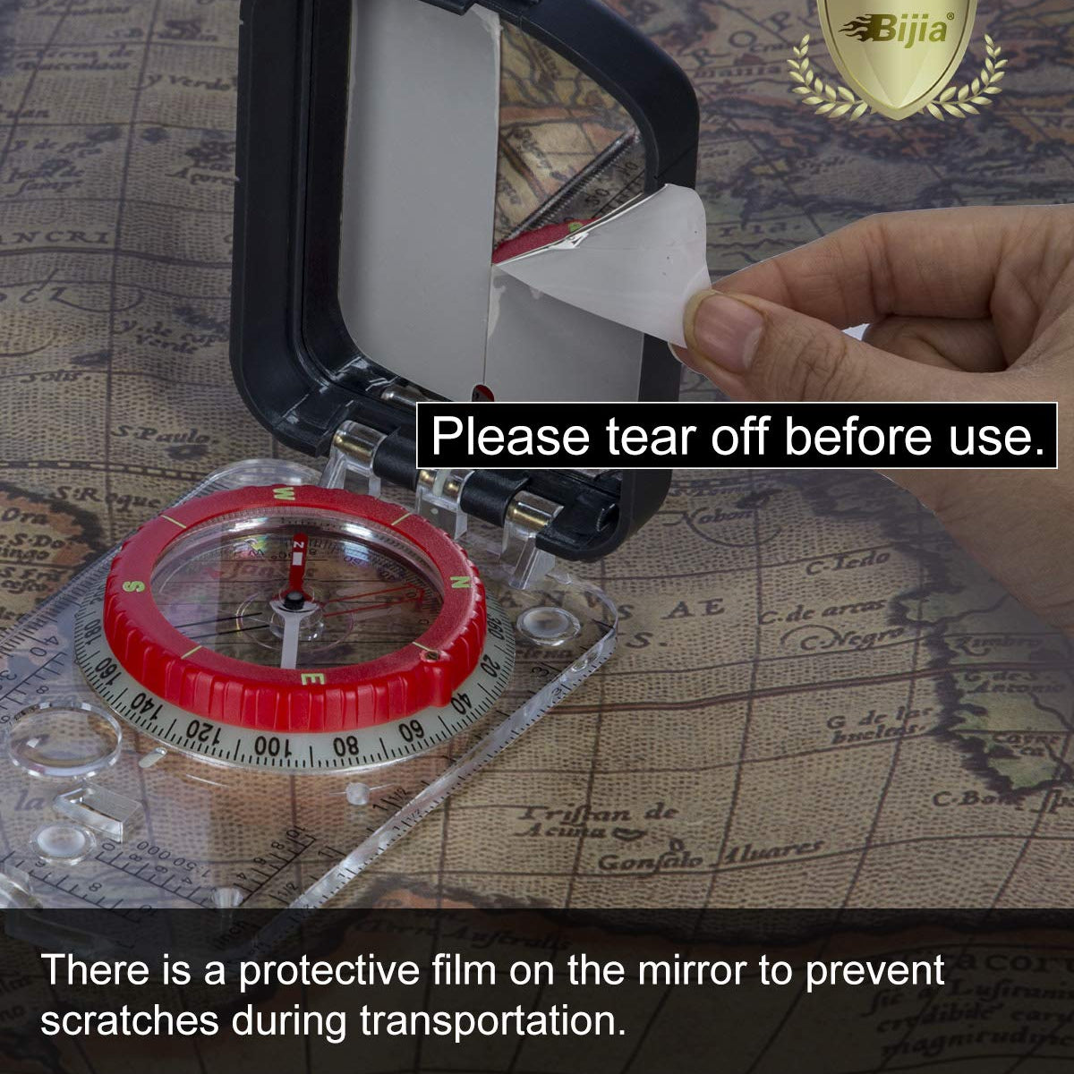Bijia Orienteering Map Compass Sighting Mirror Compass With Adjustable ...