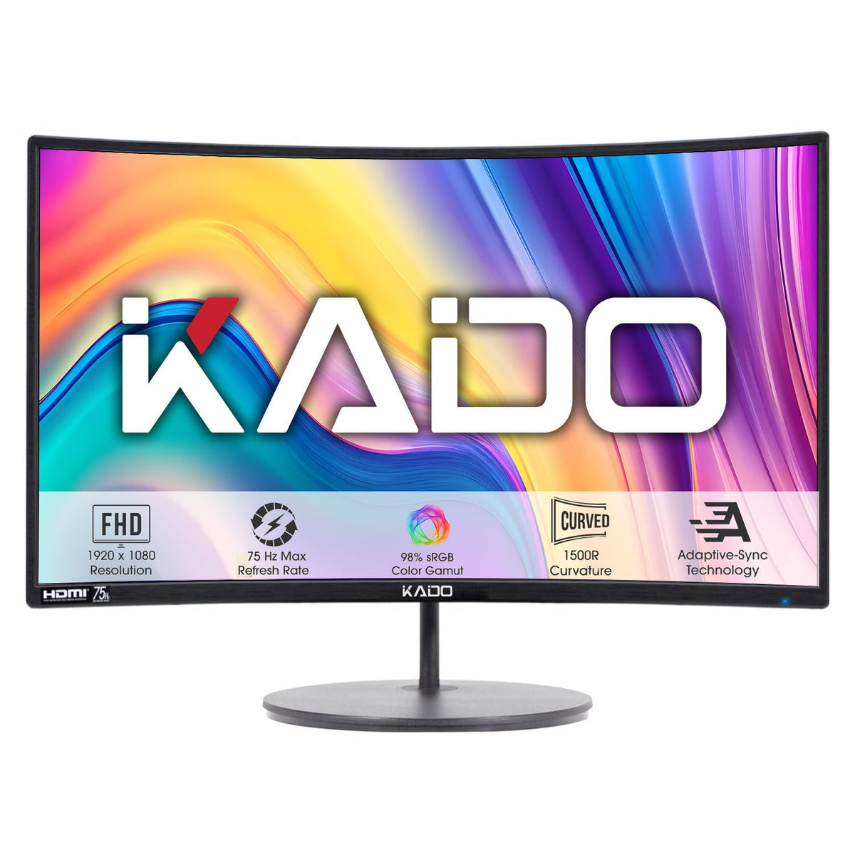 Kado Dual Monitor Setup - 2-Pack 27 Curved 1920x1080 Computer Monitor ...
