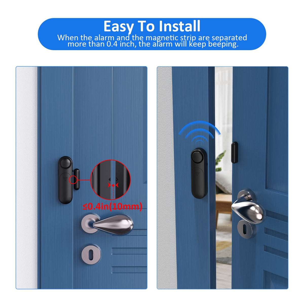 Door Alarm When Opened (2 Pack), 120Db Door And Window Open Sensor For ...
