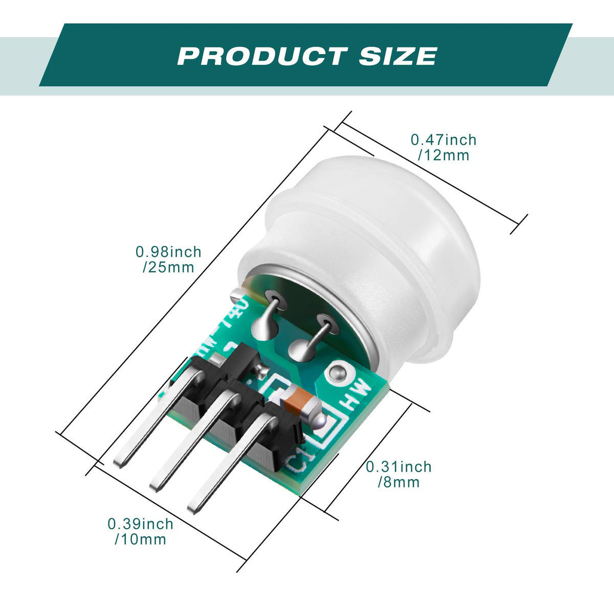 Weewooday 10 Pieces Am312 Pir Sensor Mini Pir Motion Sensor Human Modu ...