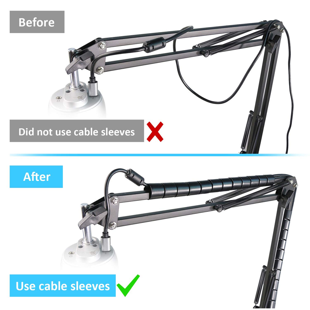 AT2020 Microphone Stand with Pop Filter Compatible with Audio Technica ...