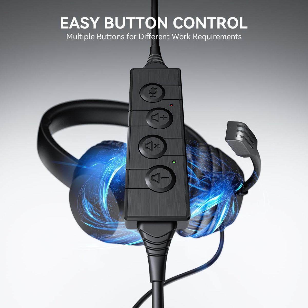 Levn Headset With Mic, Usb Headset With Microphone For Pc, Headphones ...