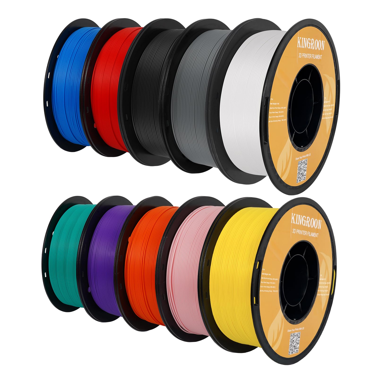 Kingroon High Speed PLA Bundle 3D Printer Filament 1.75mm, 3D Printer ...