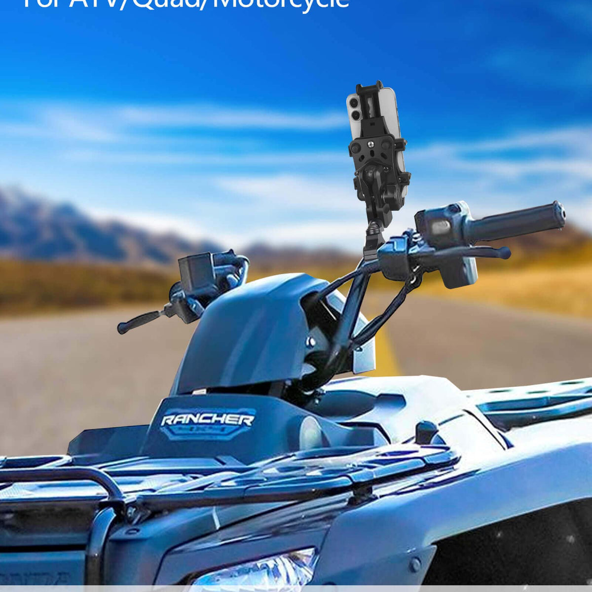 Zidiyoruo Motorcycle Atv Phone Holder, Aluminum Heavy Duty Phone Mount ...