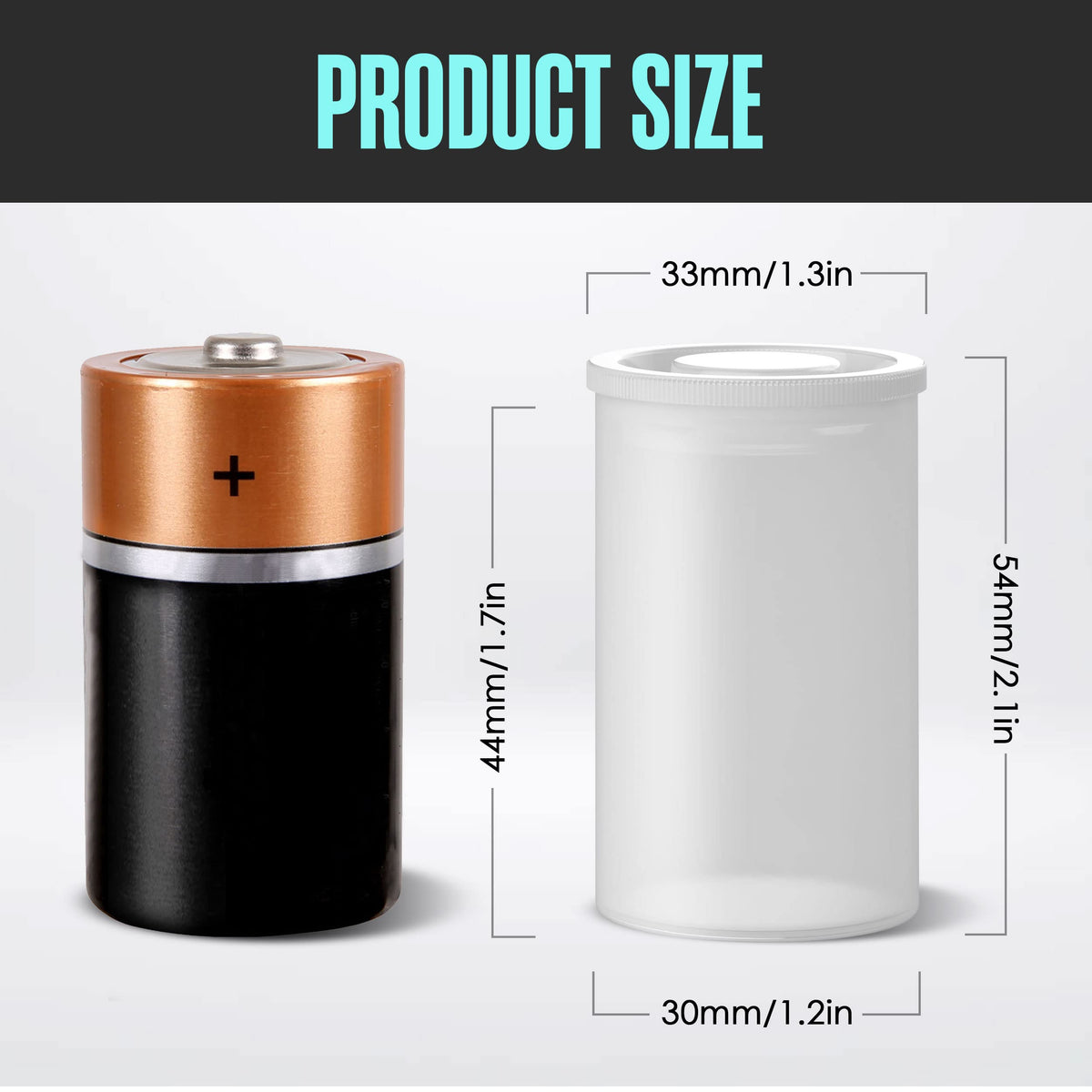 Houseables Film Canisters with Caps, Film Canisters, 35mm Case ...