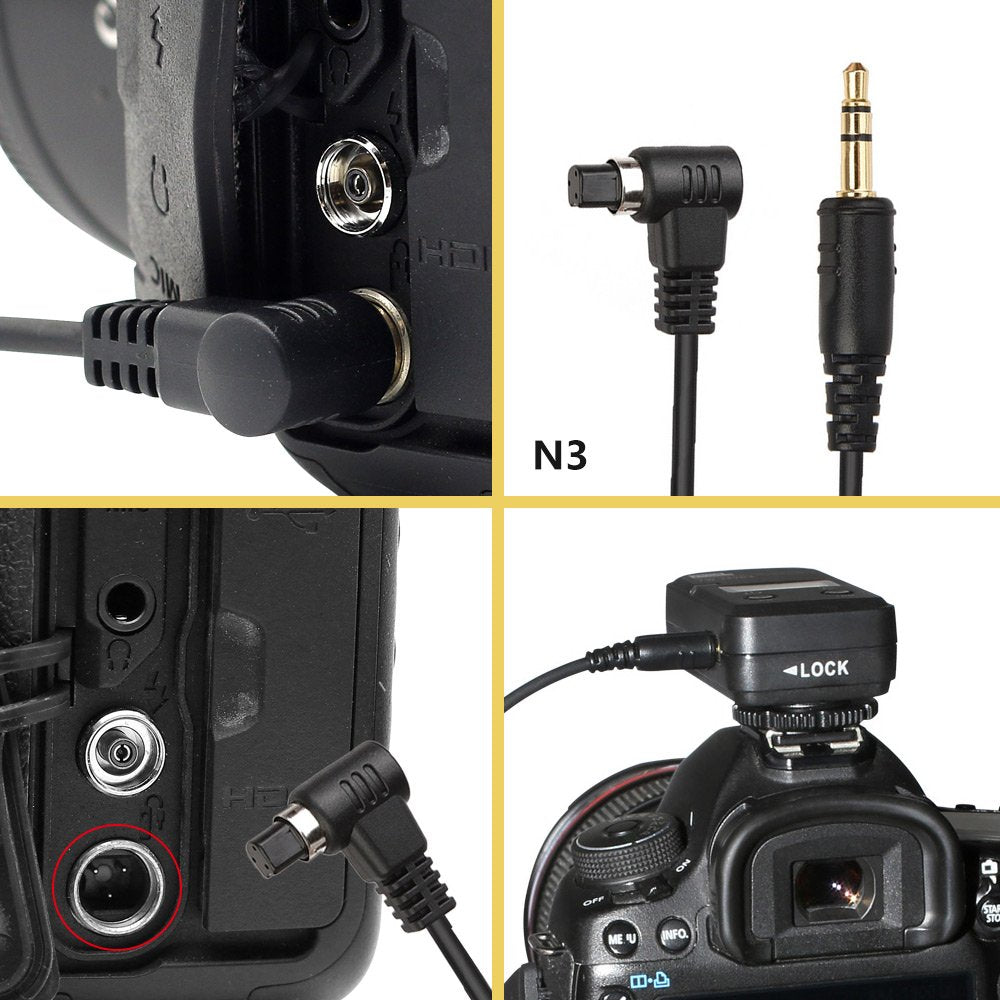 Pixel 3.5mm-N3 Camera Shutter Connecting Cable Cord Compatible for for ...