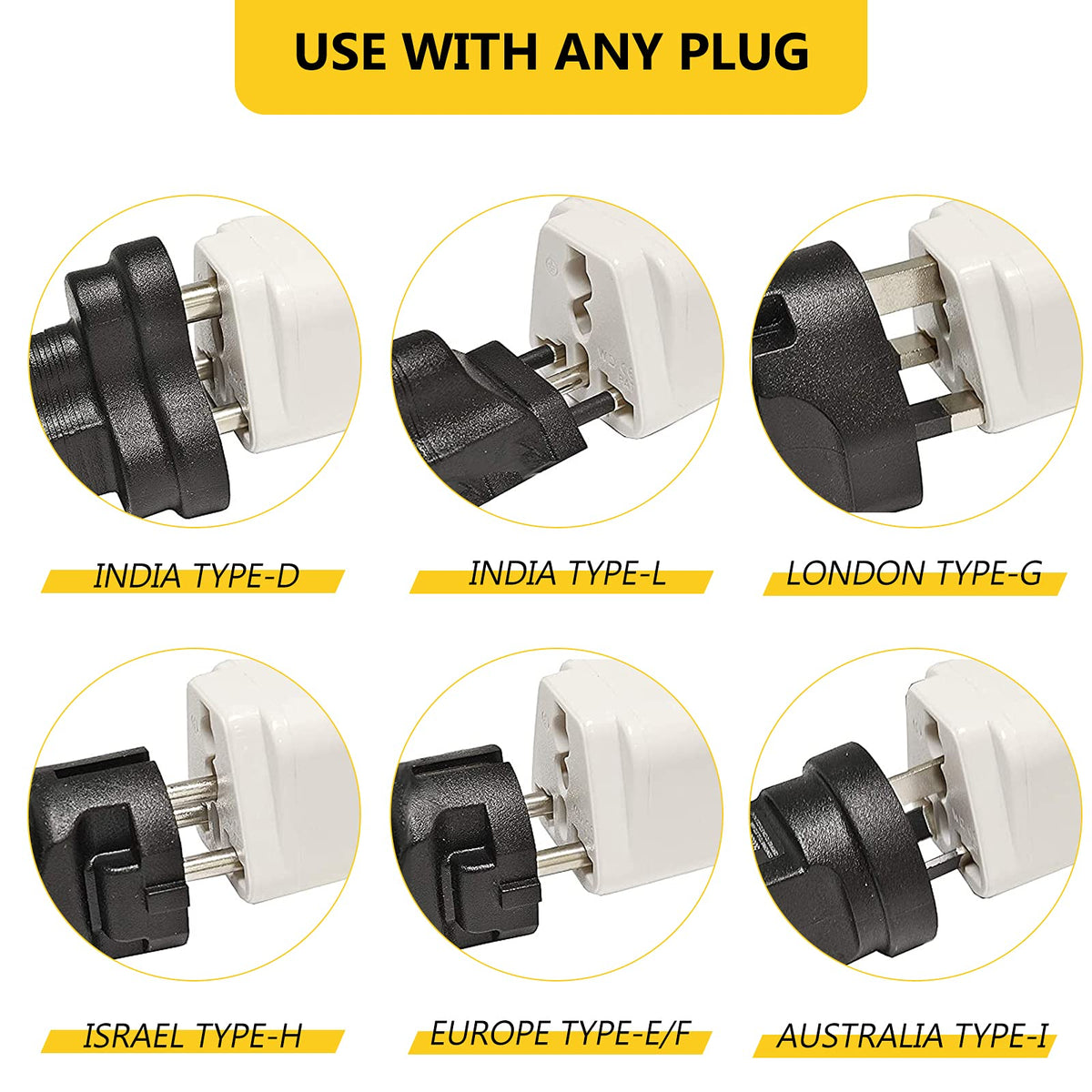 8 Pack Universal Adapter, Uk To Us Adapter, Europe To Us Plug Adapter, Travel Adapters, European ...