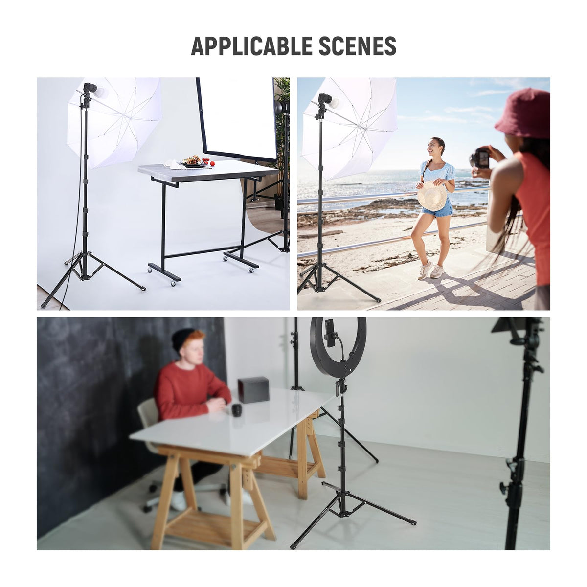 NEEWER Portable 71" Reverse Folding Camera Tripod Stand ST180R Metal B ...