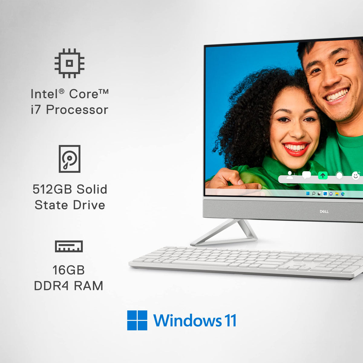 Dell Inspiron 27 7720 All in One 27 inch FHD Display, Intel Core i7 13 ...