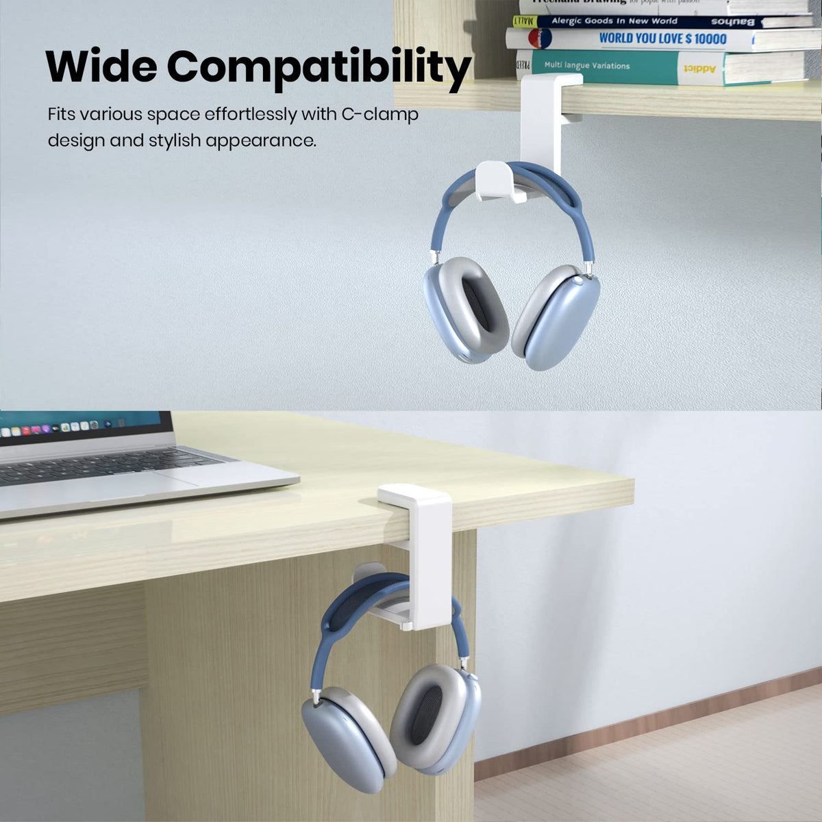 Rotating Headphone Stand Eurpmask Pc Gaming Headset Stand, Adjustable ...