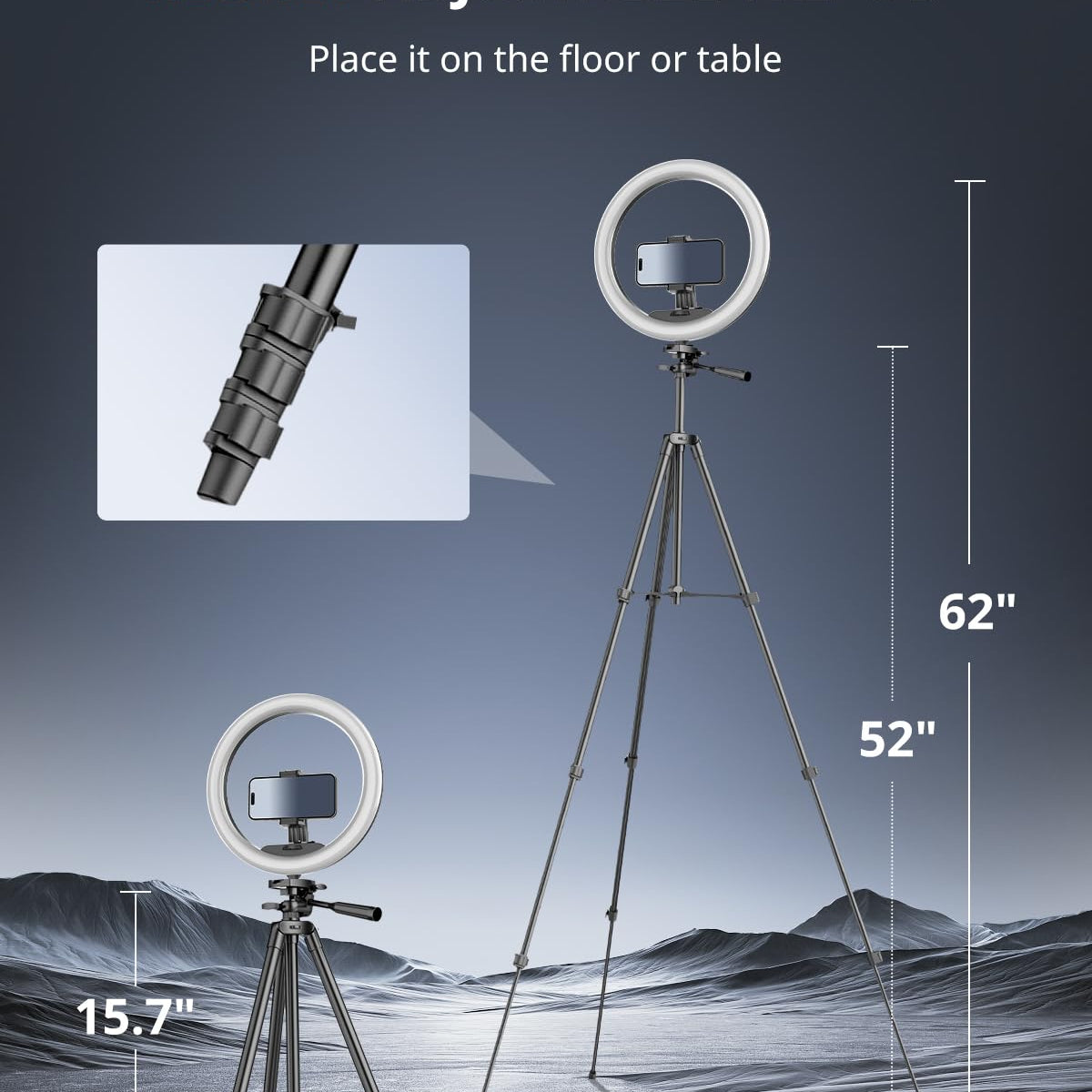 UBeesize 12 inch ring light with Stand, Selfie Ring Light with 50 ...