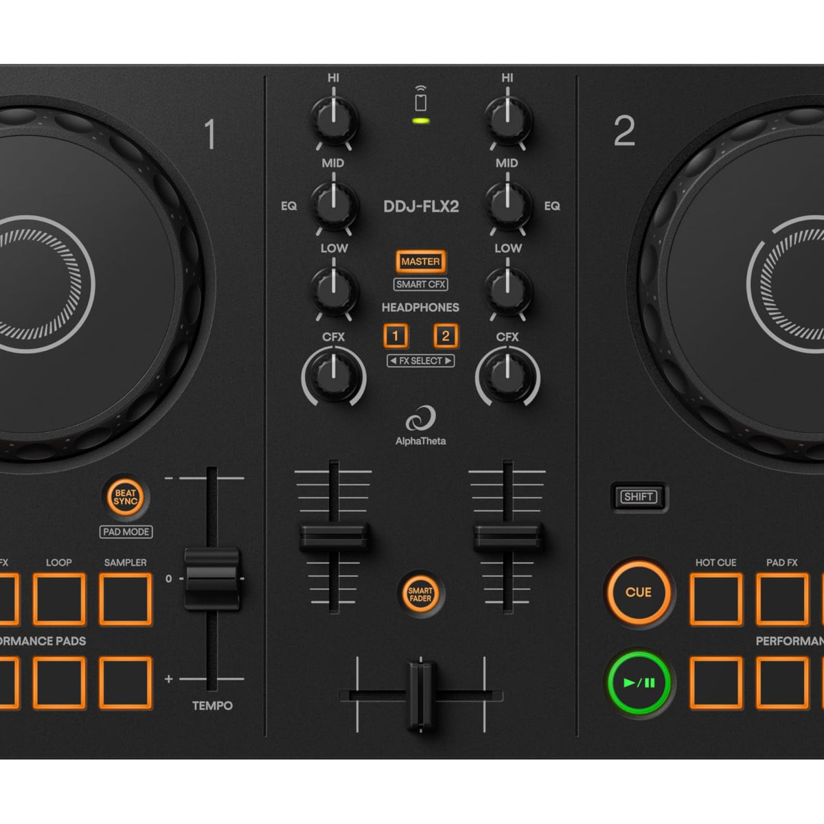 Pioneer DJ AlphaTheta DDJ-FLX2 Compact 2-Channel DJ Controller ...