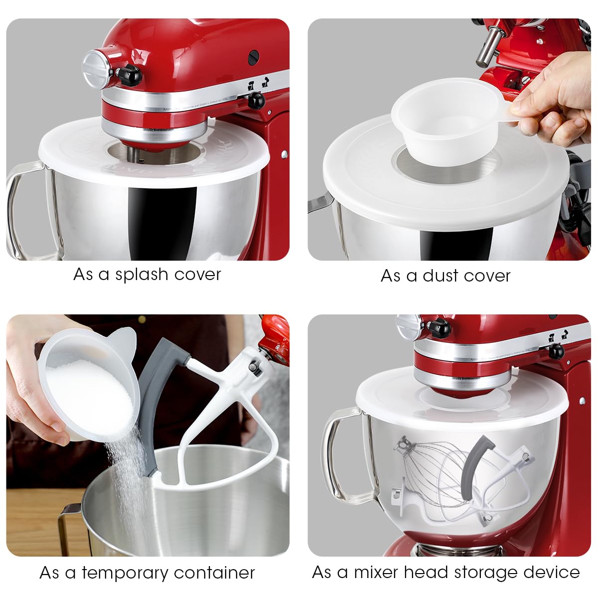 Aieve Mixer Bowl Covers, Mixer Splatter Guard Lids For Kitchenaid 4.5 ...