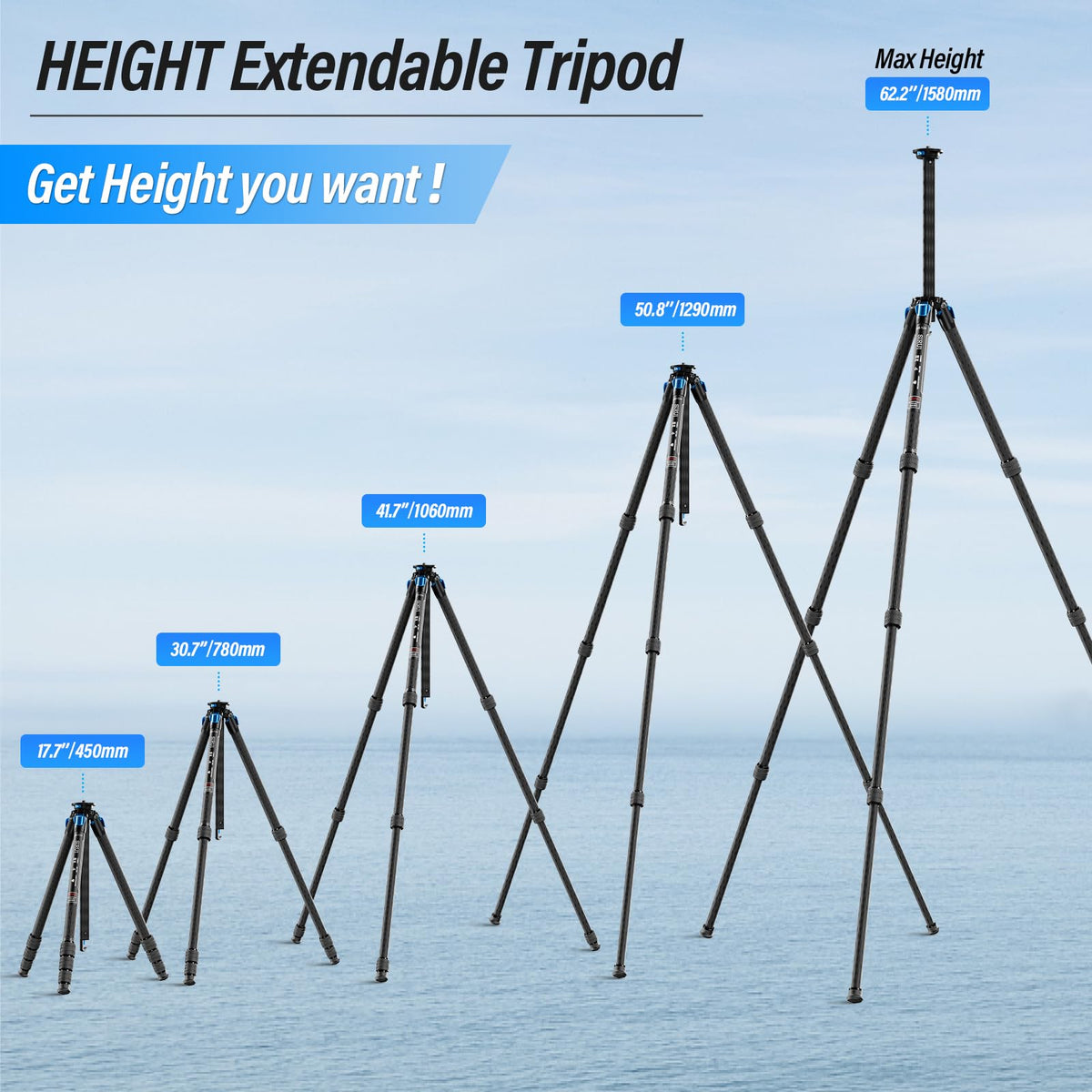 Sirui Am 124 Carbon Fiber Tripod With Triangular Center Column, 62.6 ...