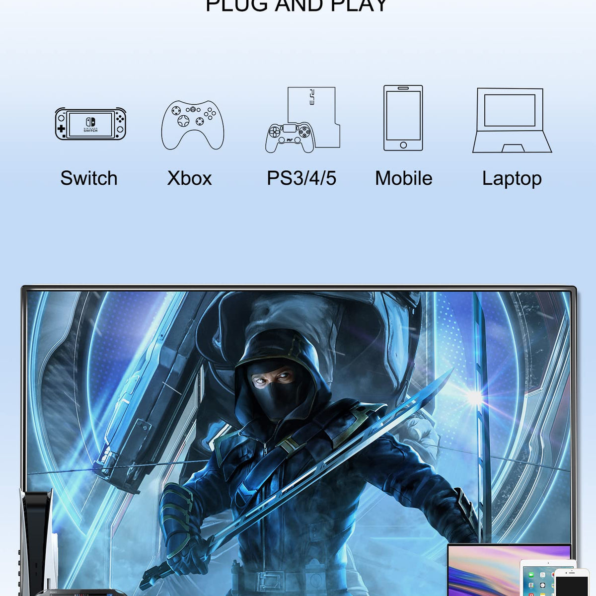 Magicraven 4K Portable Monitor, 16'' 3840X2400 Ips Laptop Monitor, 150 ...