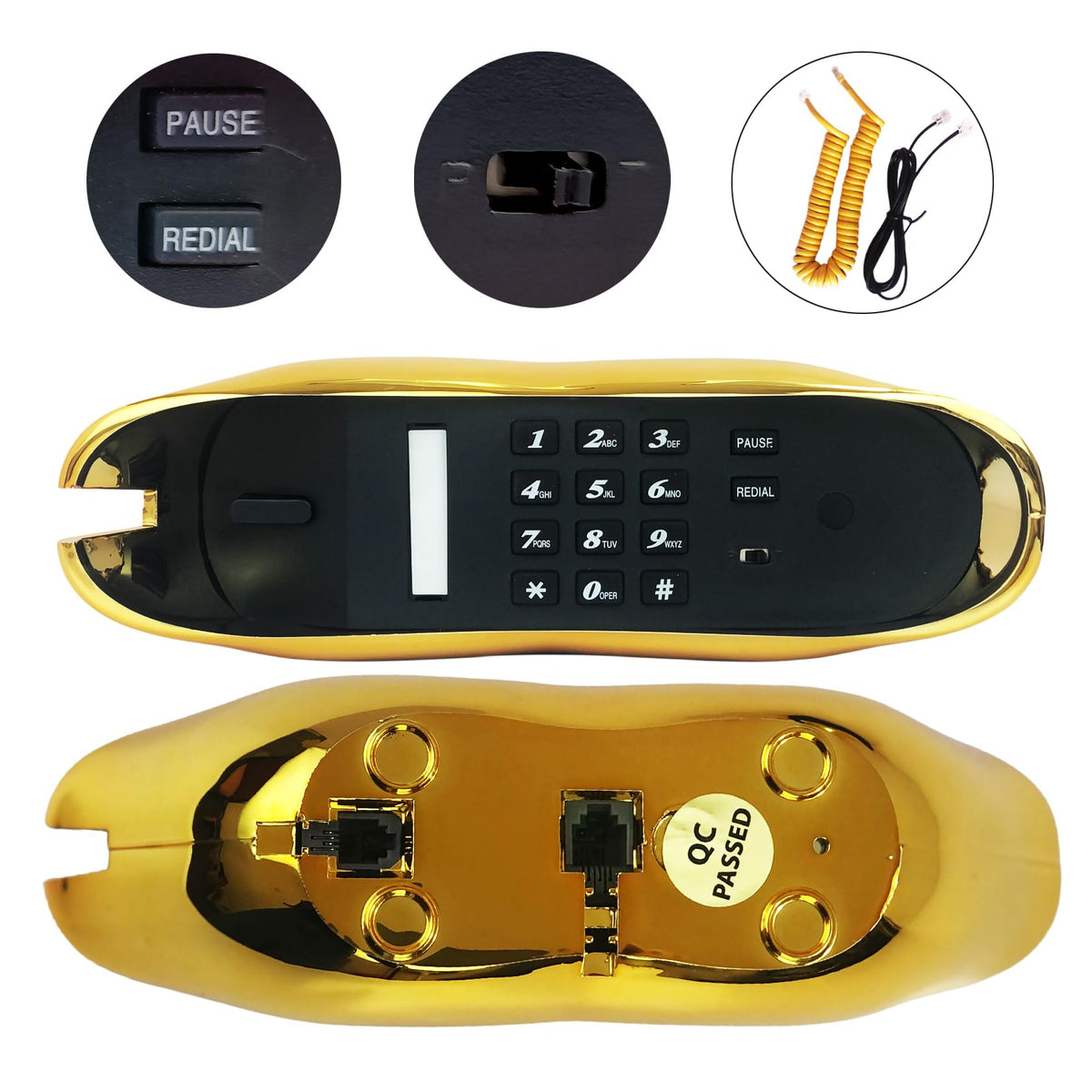Telpal Corded Landline Phones For Home, Funny Novelty Lip Phone Gift ...