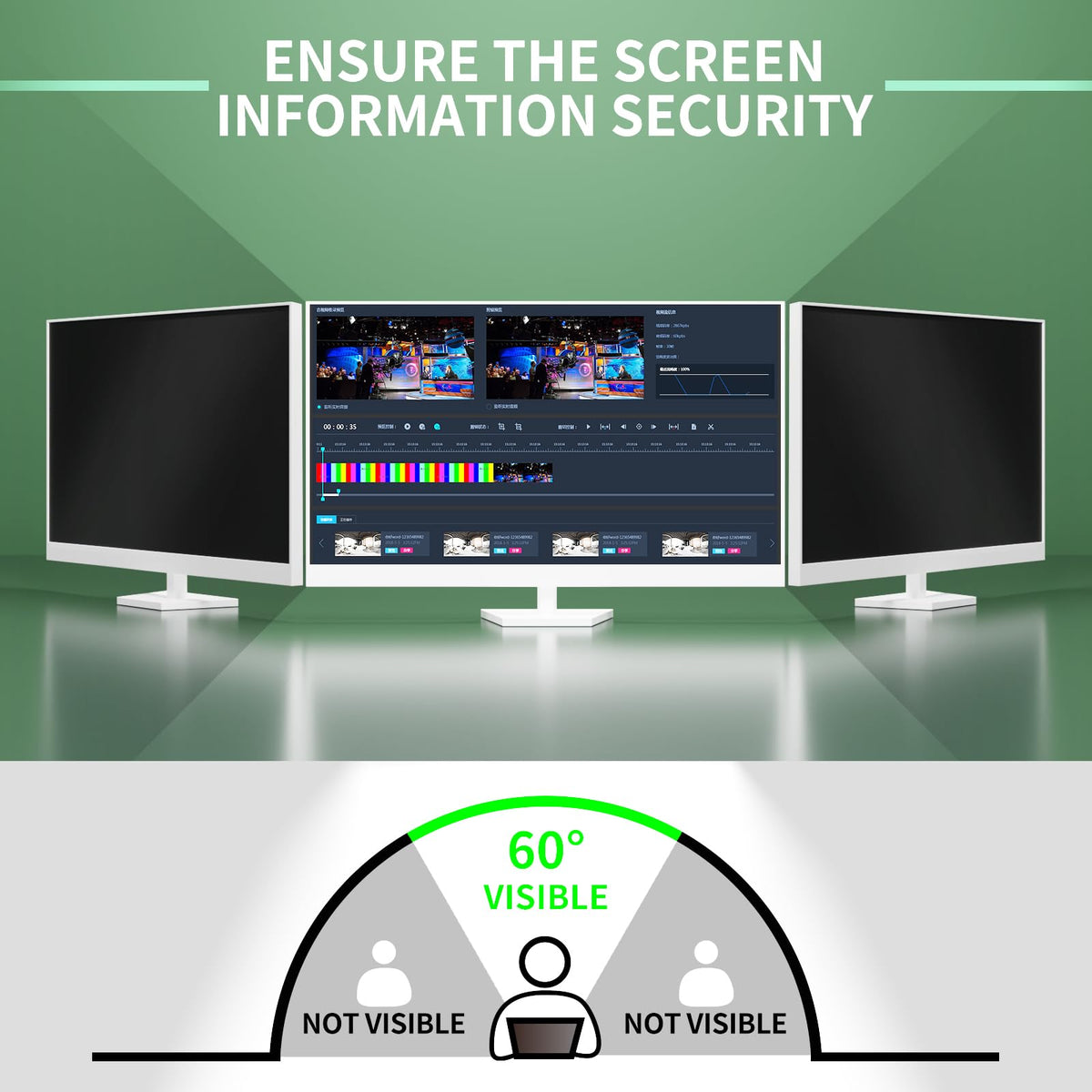 Dejimax 34 Inch Curved Computer Privacy Screen Filter For 21:9 Widescr ...
