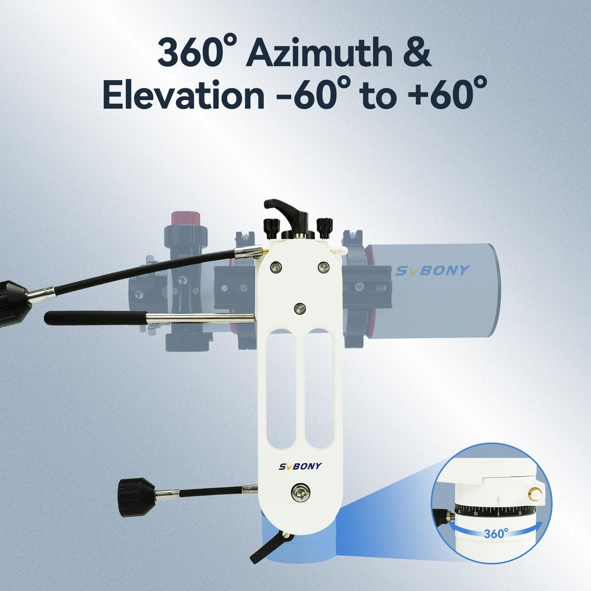 SVBONY SV225 Alt-Azimuth Mount, Adjustable Angle Alt-Azimuth Mount, CNC ...