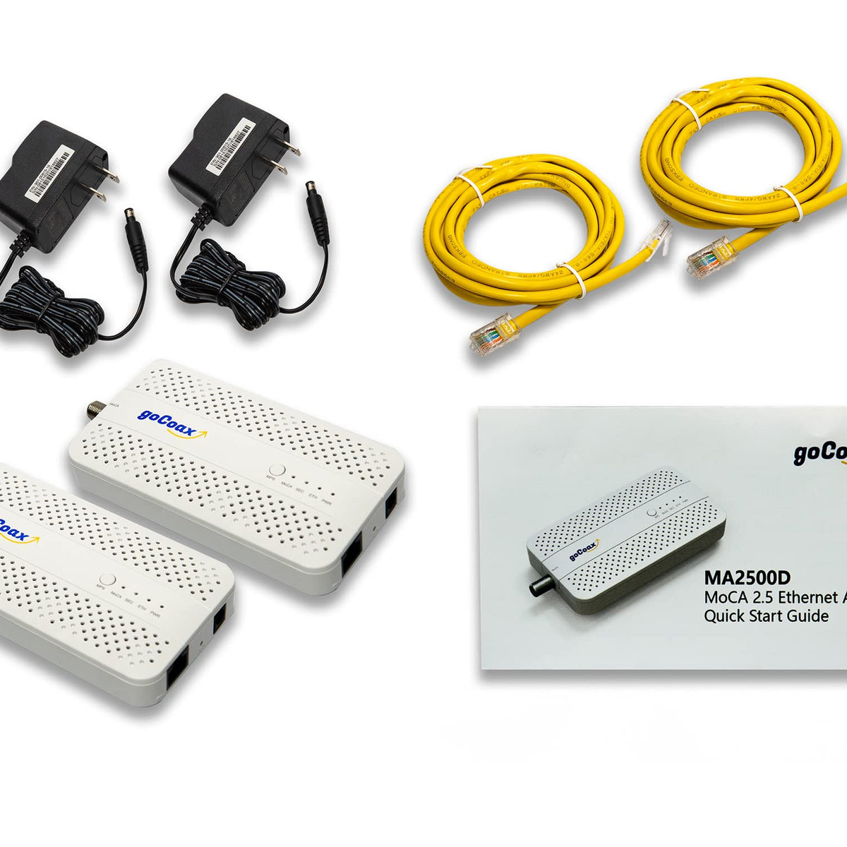 Gocoax Moca 2.5 Adapter With 2.5Gbe Ethernet Port. Moca 2.5. 1X 2.5Gbe ...
