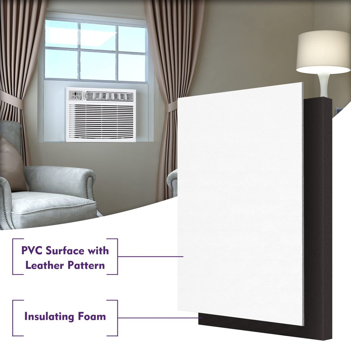 Mxclimate Full Surround Window Ac Insulation Foam Side Panels For Air ...
