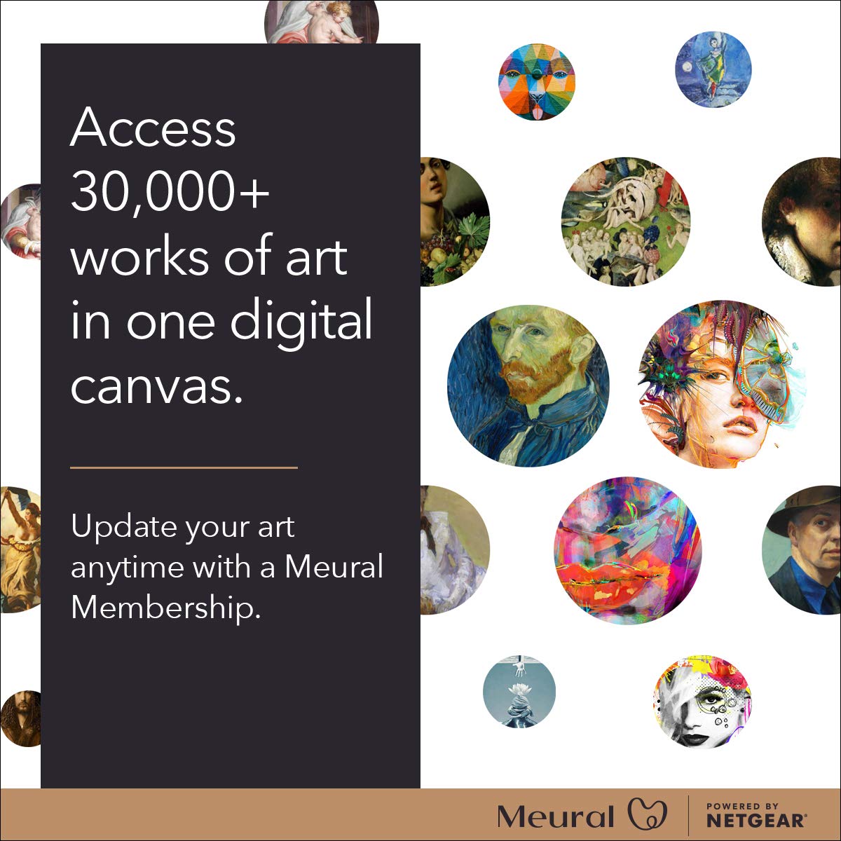 Meural Canvas Ii The Smart Art Frame With 27 In. Hd Digital Canvas Tha ...